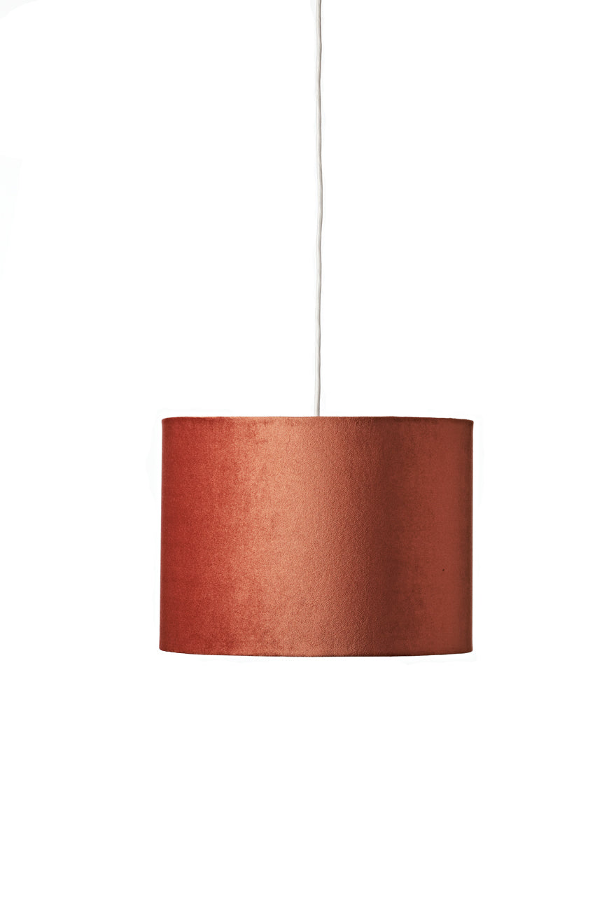 Drum Pendant Shade • Rust Velvet – Retro Print Revival