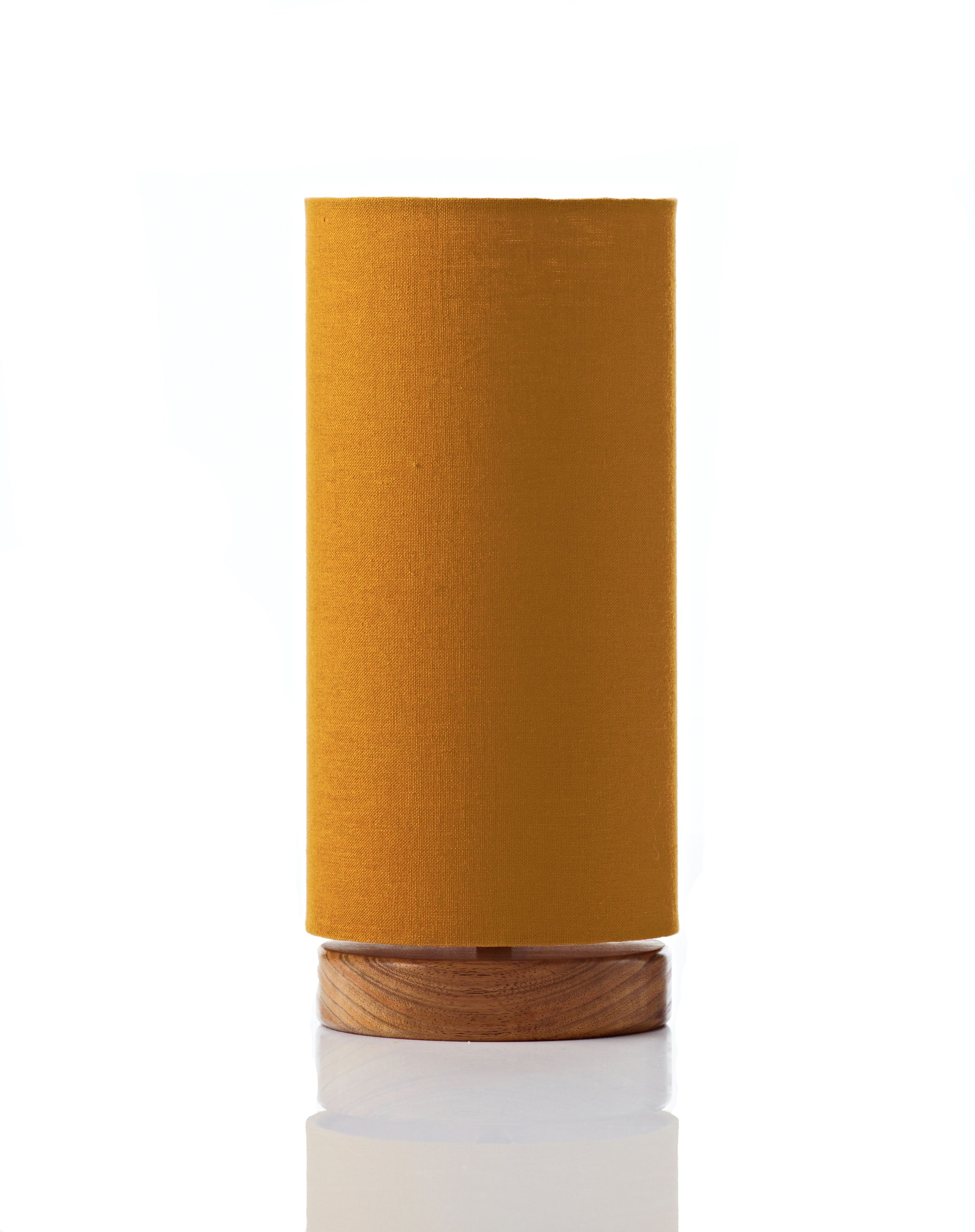 Disc Lamp • Mustard Linen – Retro Print Revival